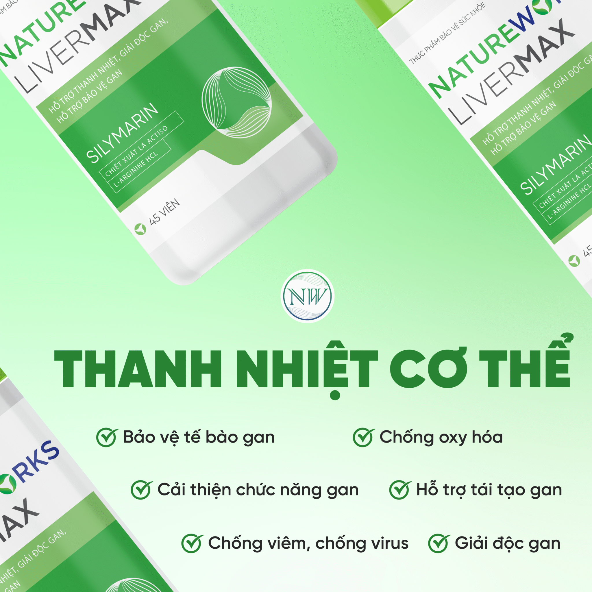 Viên Uống Bảo Vệ Gan NatureWorks 45 viên
